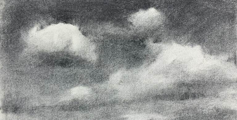 How To Draw Clouds - Drawing Clouds with Charcoal
