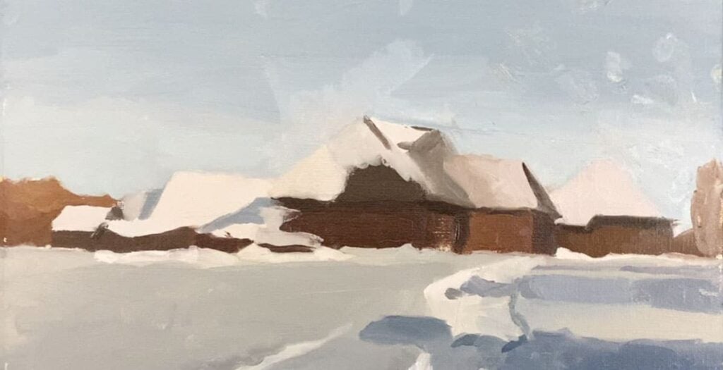 Winter Landscape Painting Step by Step Tutorial - Art Studio Life