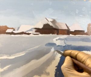 Winter Landscape Painting Step by Step Tutorial - Art Studio Life
