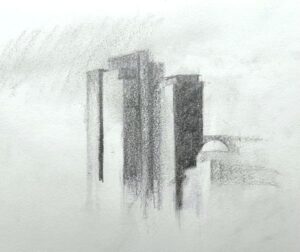 City Drawing Sketch with Realistic Value Drawing Tips