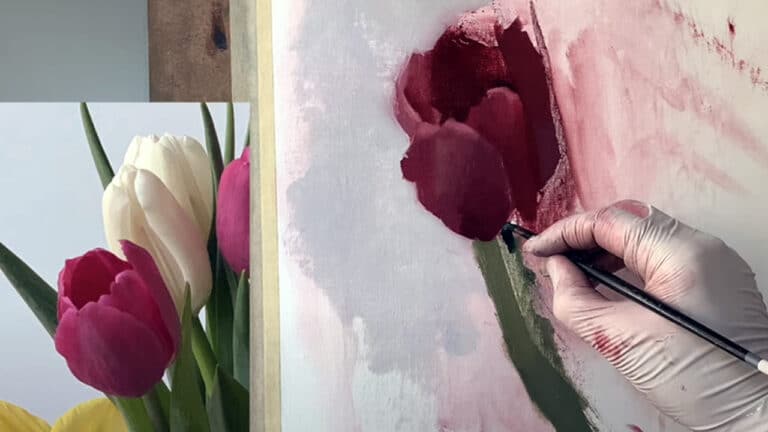 How to Paint Spring Flowers: Tulip Painting Tutorial