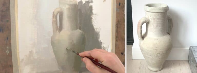 Painting Still Life with Different Shades of White