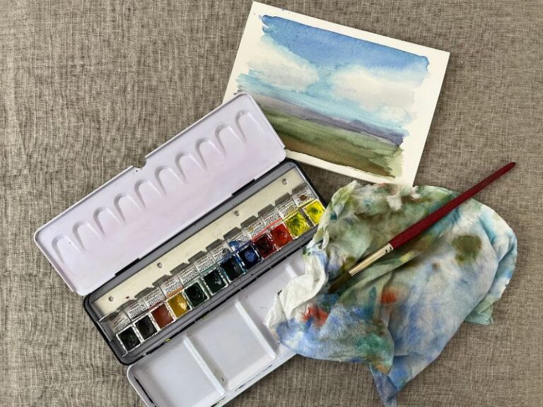 Easy Watercolor Landscape Painting Tutorial for Beginners [With Video]